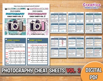 DSLR Cheat Sheet Camera - Etsy