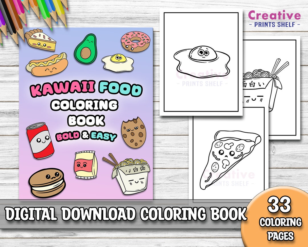 Kawaii Food Coloring Pages | Printable Coloring Pages for Kids Toddlers ...