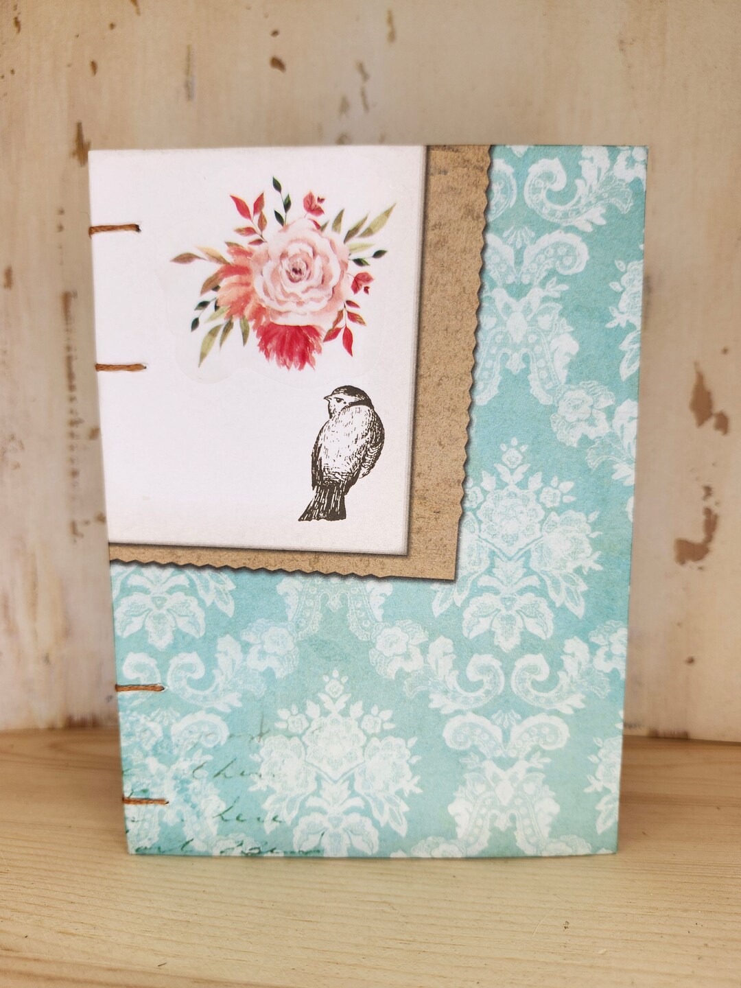 Teal Coptic Bound Journal - Etsy