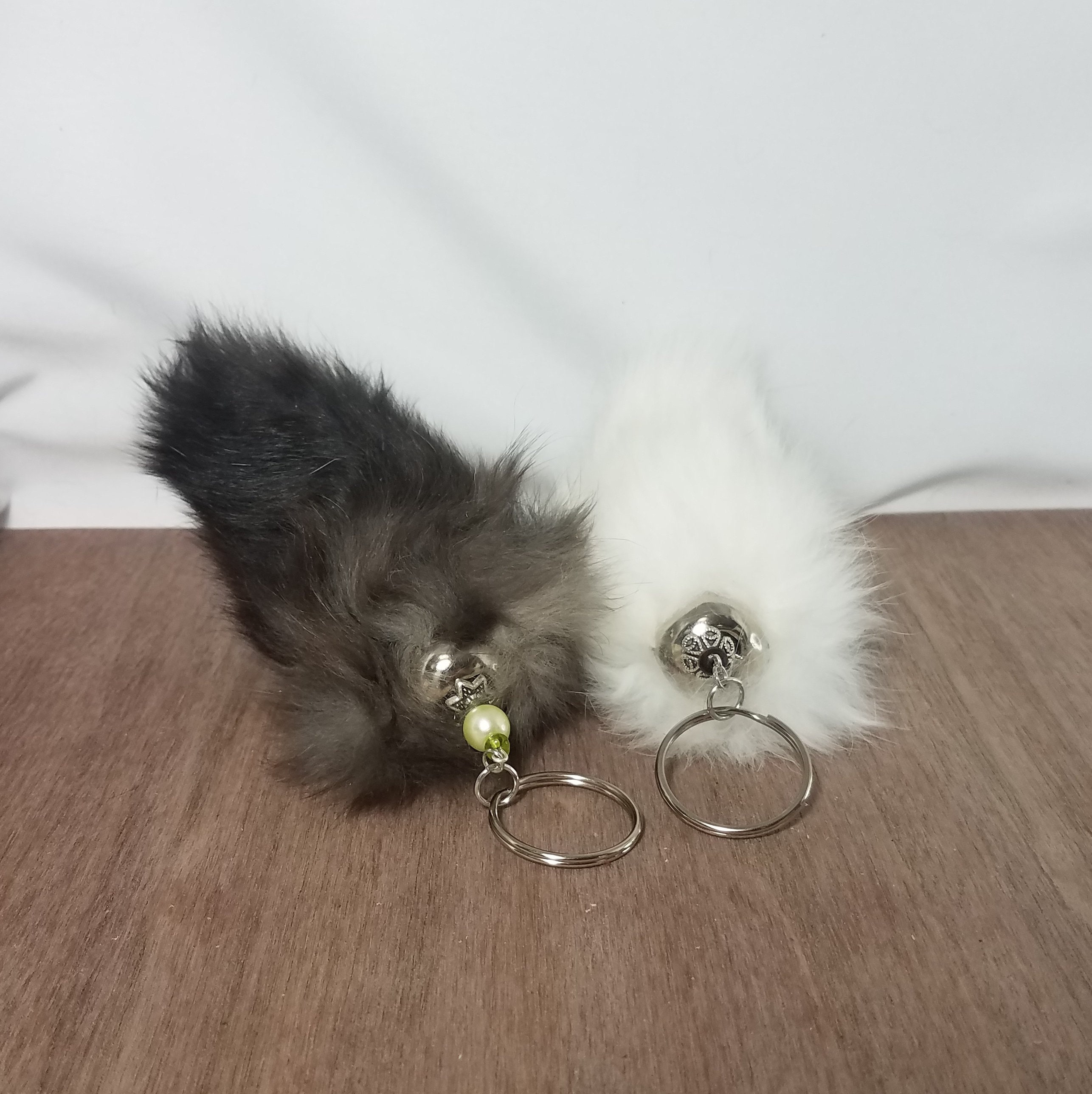 Rabbit Tail Keychain - Etsy