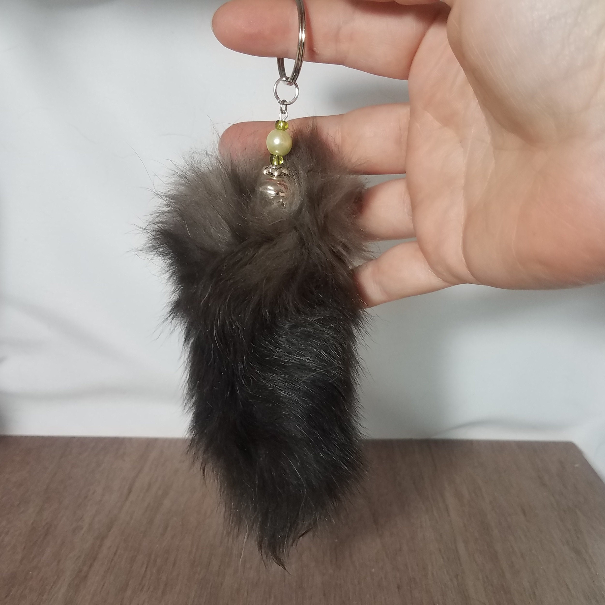 Rabbit Tail Keychain - Etsy