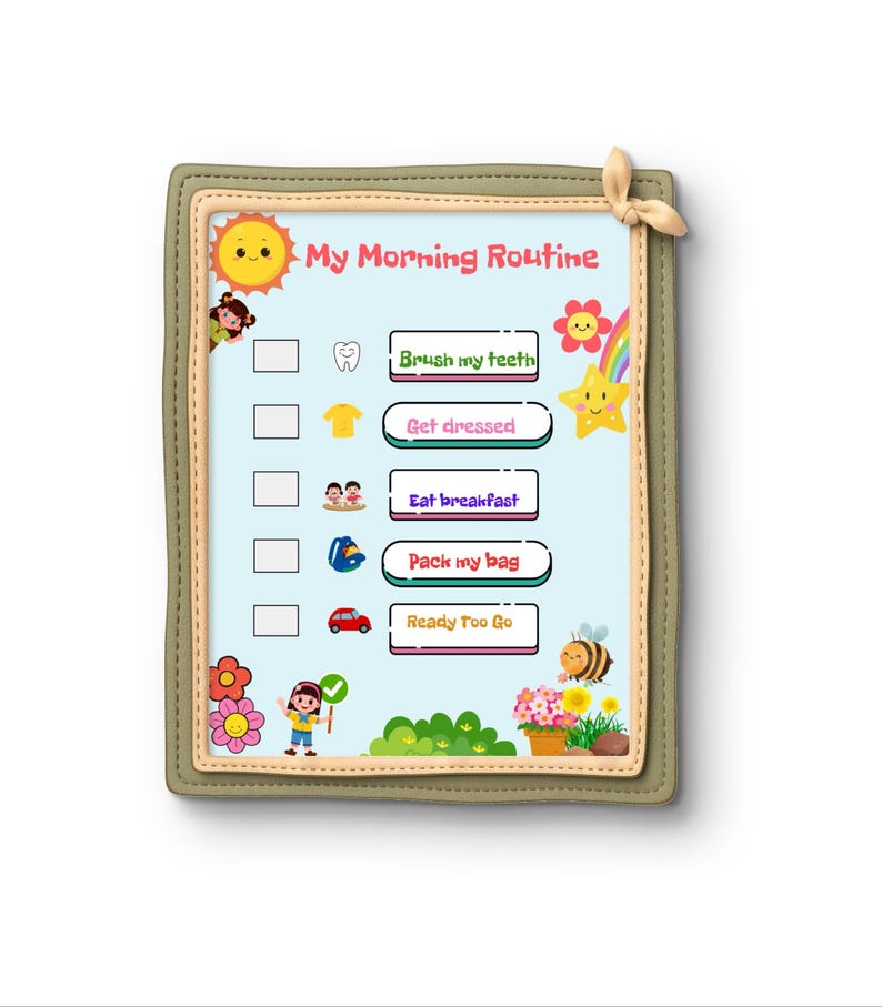 Printable Kids Daily Routine Chart , Kids Daily Routine Template ...