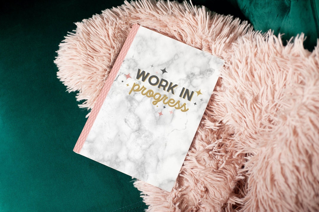 Work in Progress Hardcover Journal: Marble Lined Notebook (5.75" X 8 ...