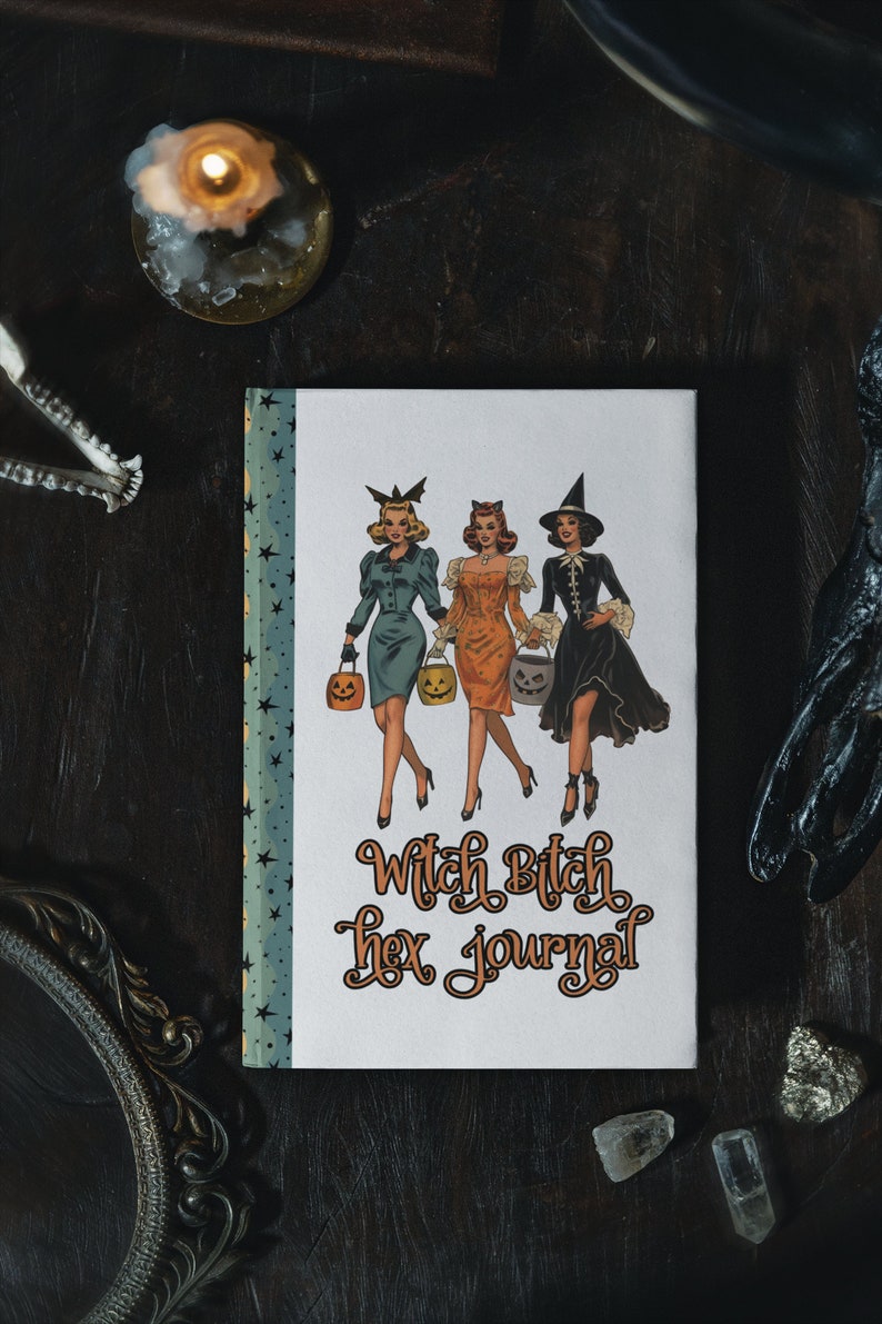 Witch Hex Journal Lined Witchy Notebook Vulgar Spooky Hardcover Book of Shadows Spell Booklet ...