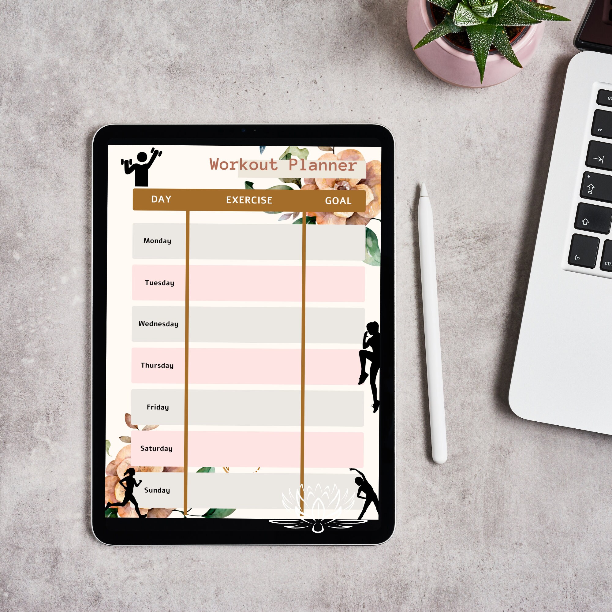 Weekly Workout Planner Template Etsy 1112