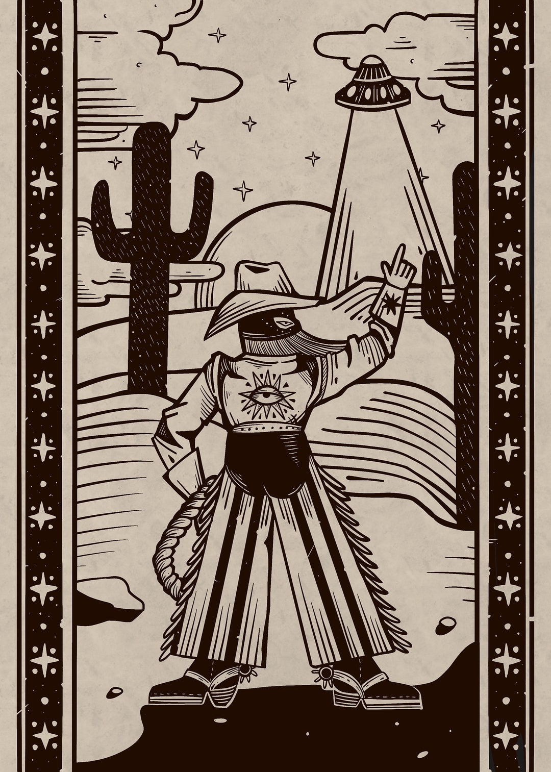 Space Cowboy Art Print - Etsy