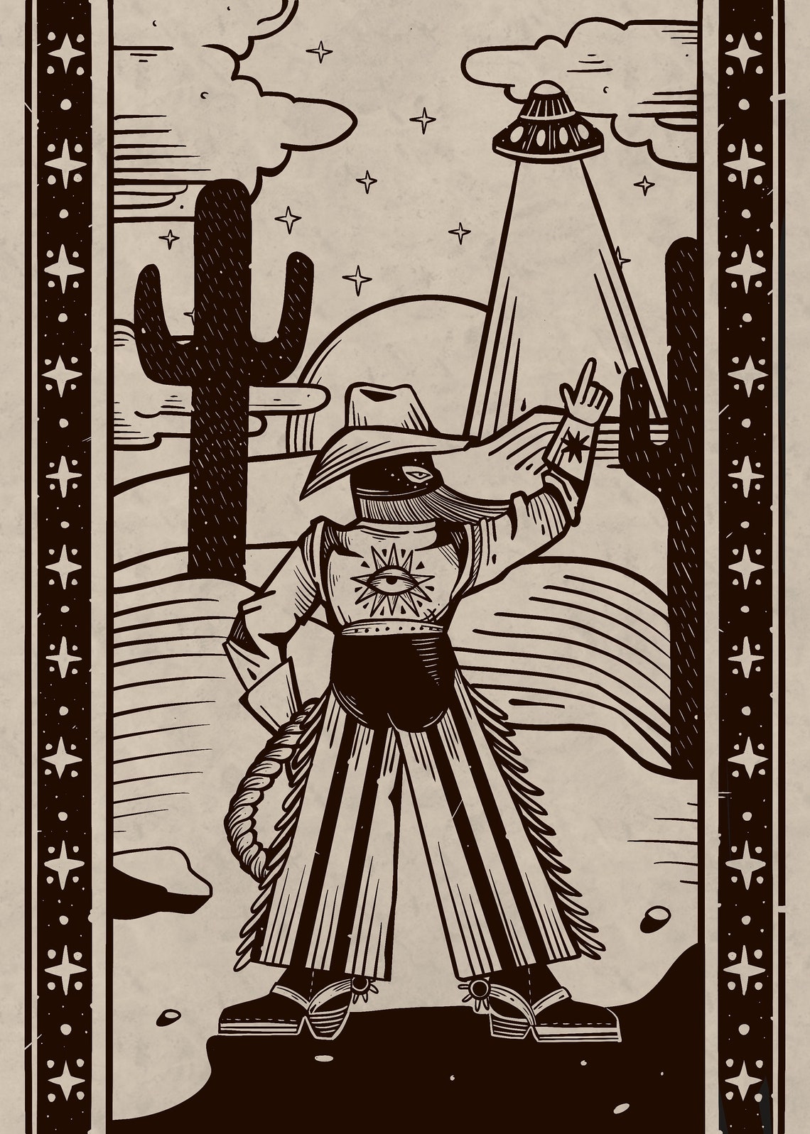 Space Cowboy Art Print - Etsy