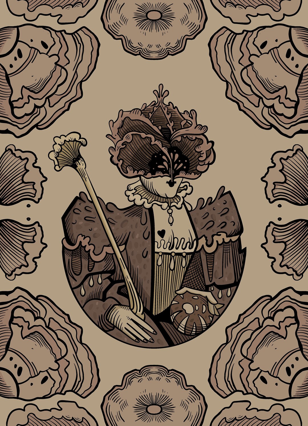 Mushroom Queen Art Print - Etsy