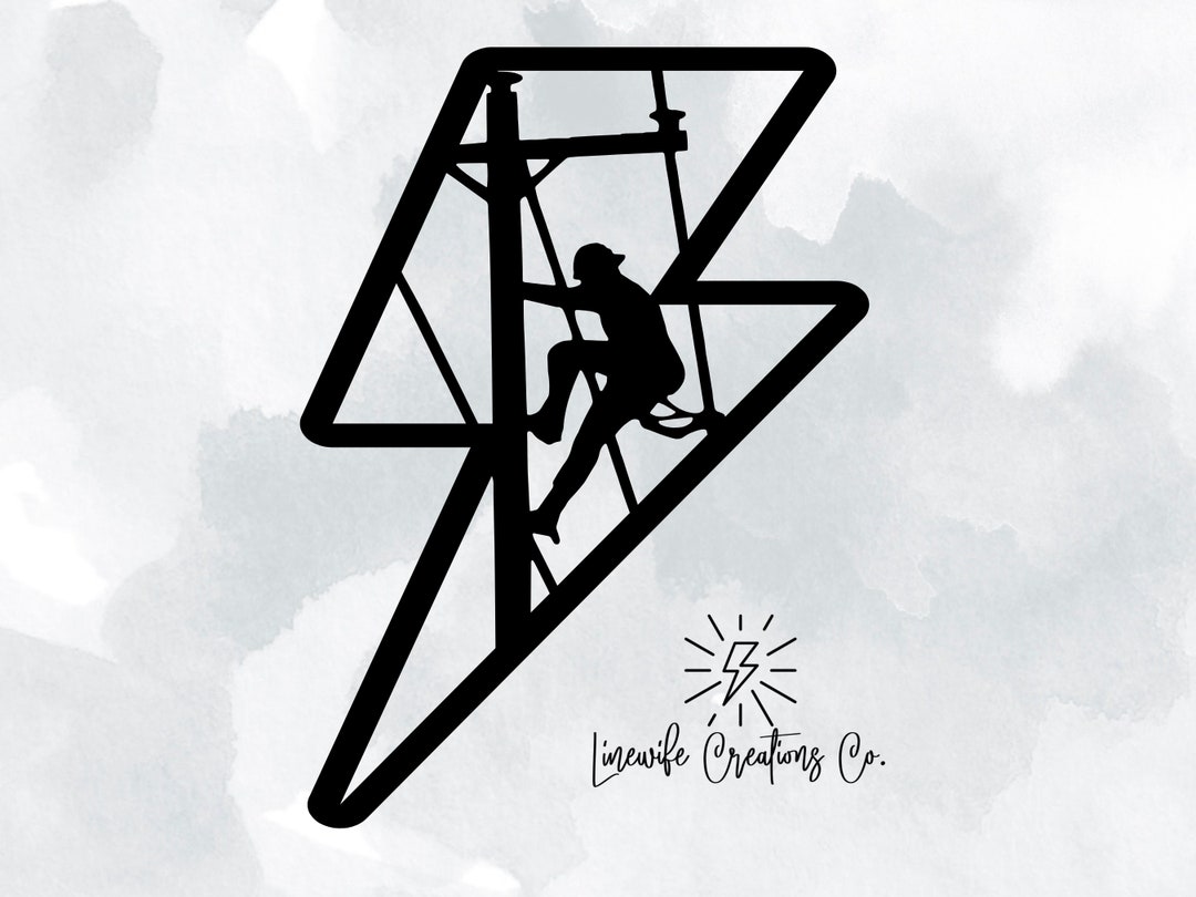 Lineman Lightning Bolt Decal - Perfect for Vehicles, Tumbers & More! - Etsy