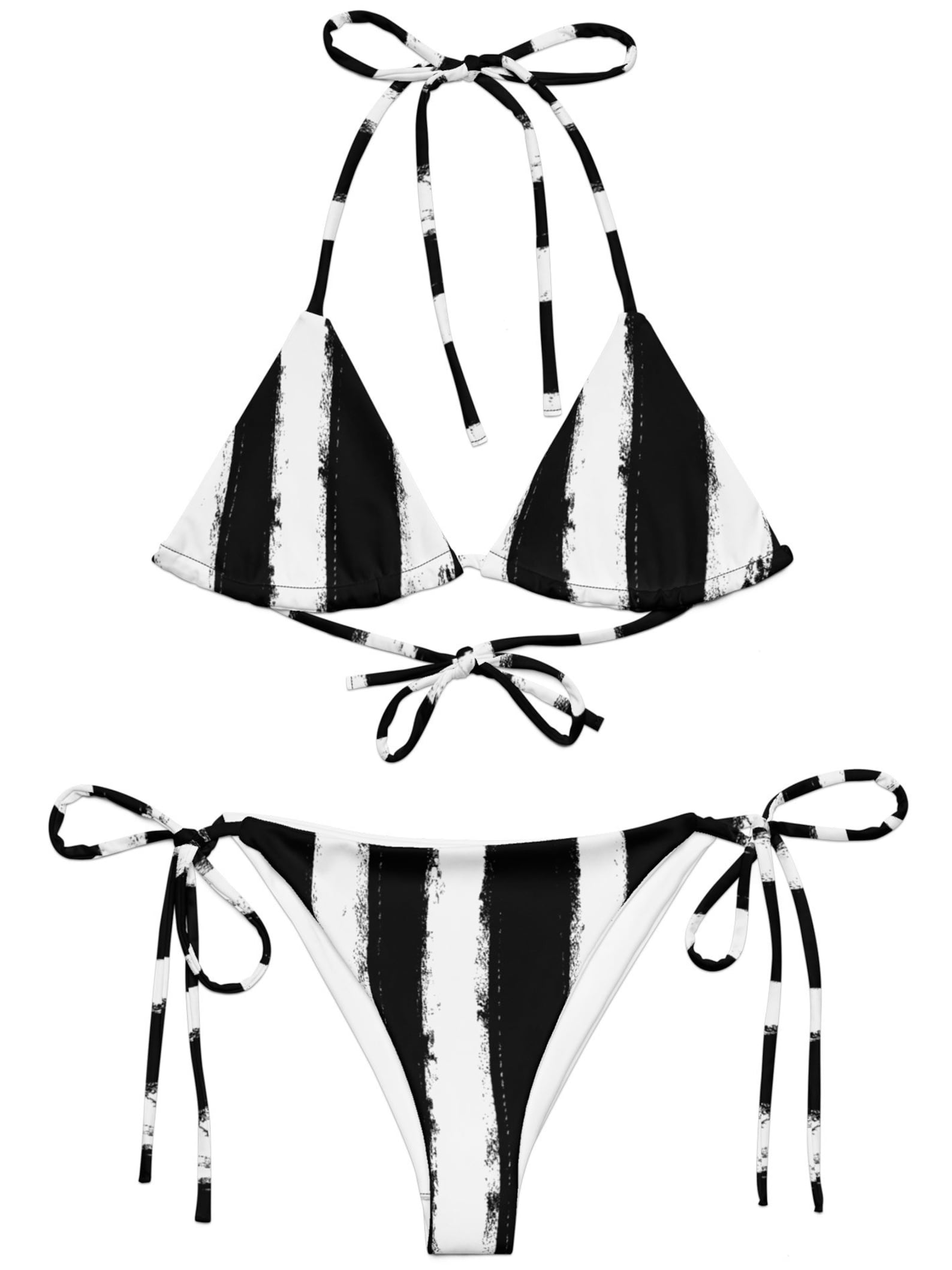 Distressed String Bikini - Goth, Punk, Beetlejuice, Creepy, Plus Size ...