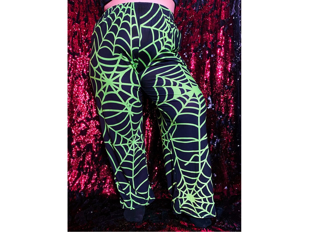 Spiderweb Gothic Unisex Wide Leg Pants Goth, Alternative, Plus Size ...