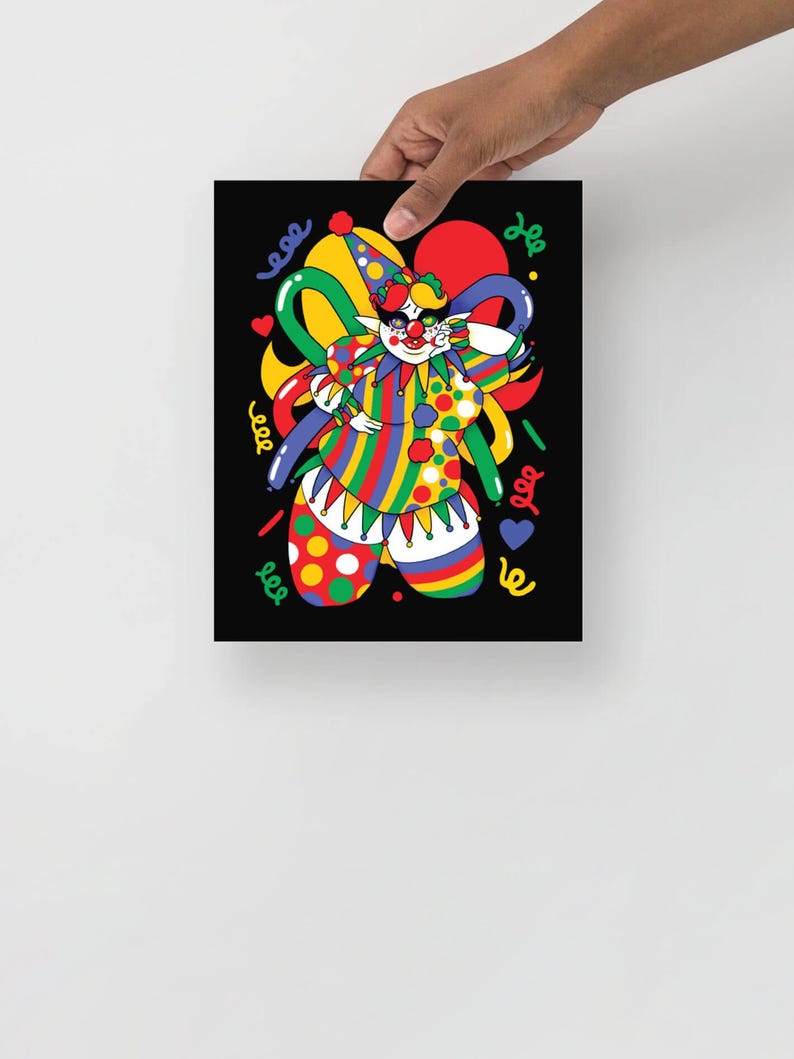 Clowncore Fairy Art Print - Fairycore, Kidcore, Decora, Body Positive ...