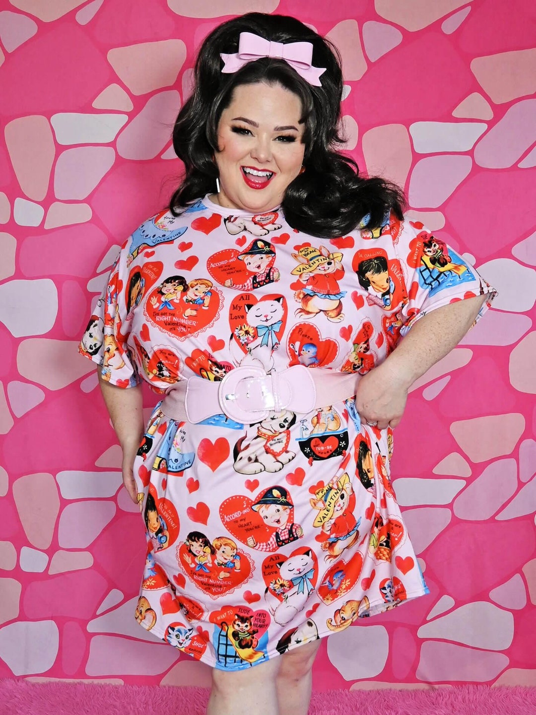 Limited Edition Kitschy Valentine T-shirt Dress - Retro, Cute, Lovecore ...