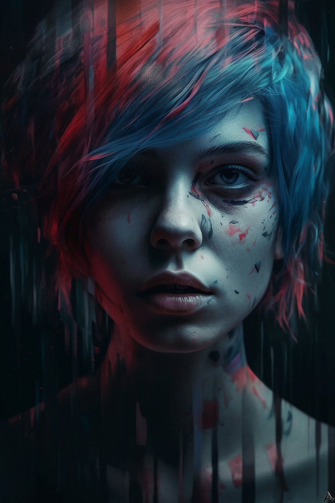 Digital Ai Art Download Future Goth Girl Wallpaper Poster - Etsy