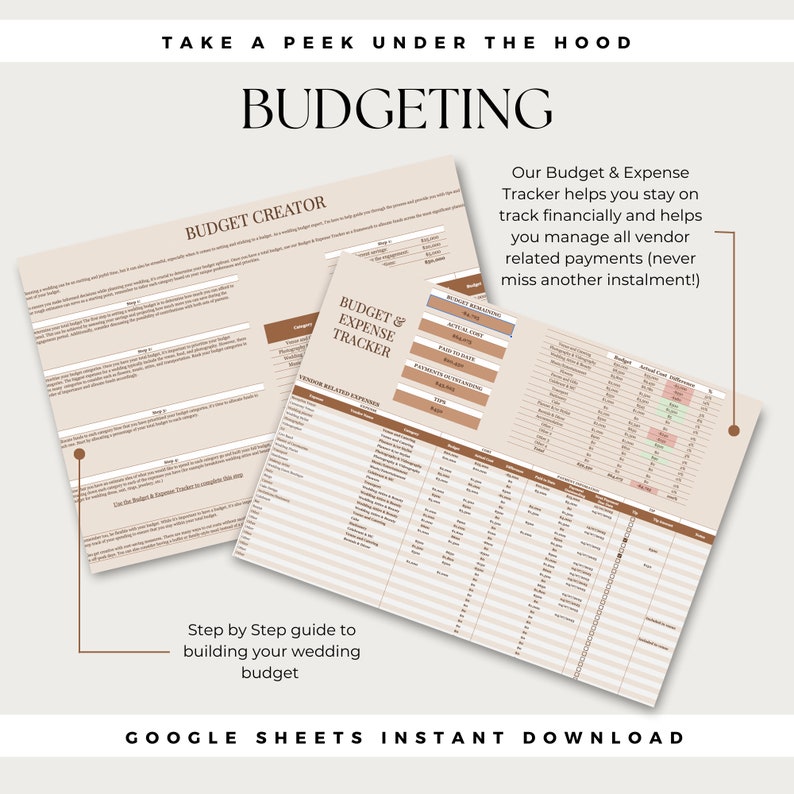 Wedding Planning Spreadsheet Google Sheets | Wedding Planner & Guide ...
