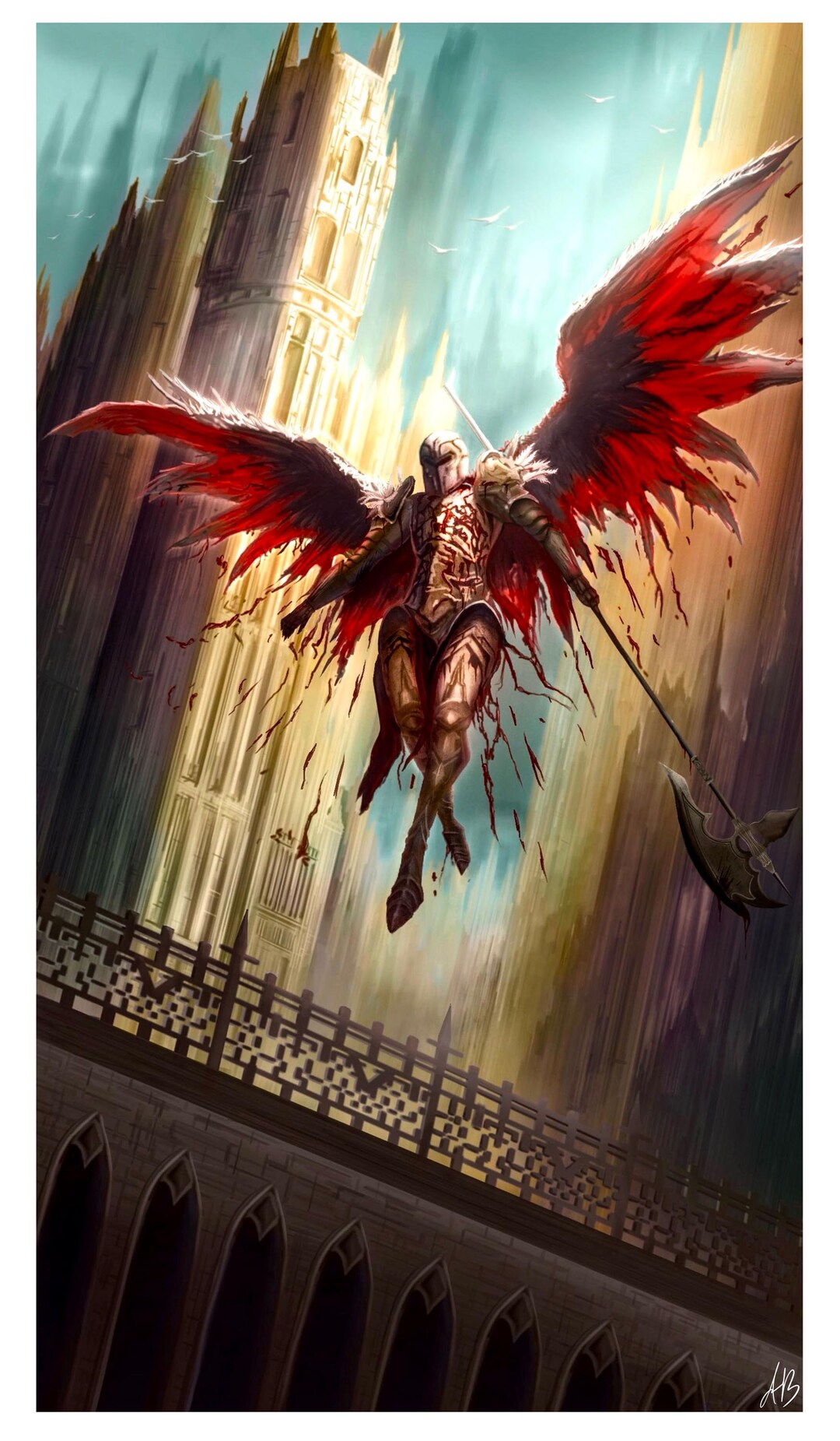 Flying Knight Art Print - Etsy