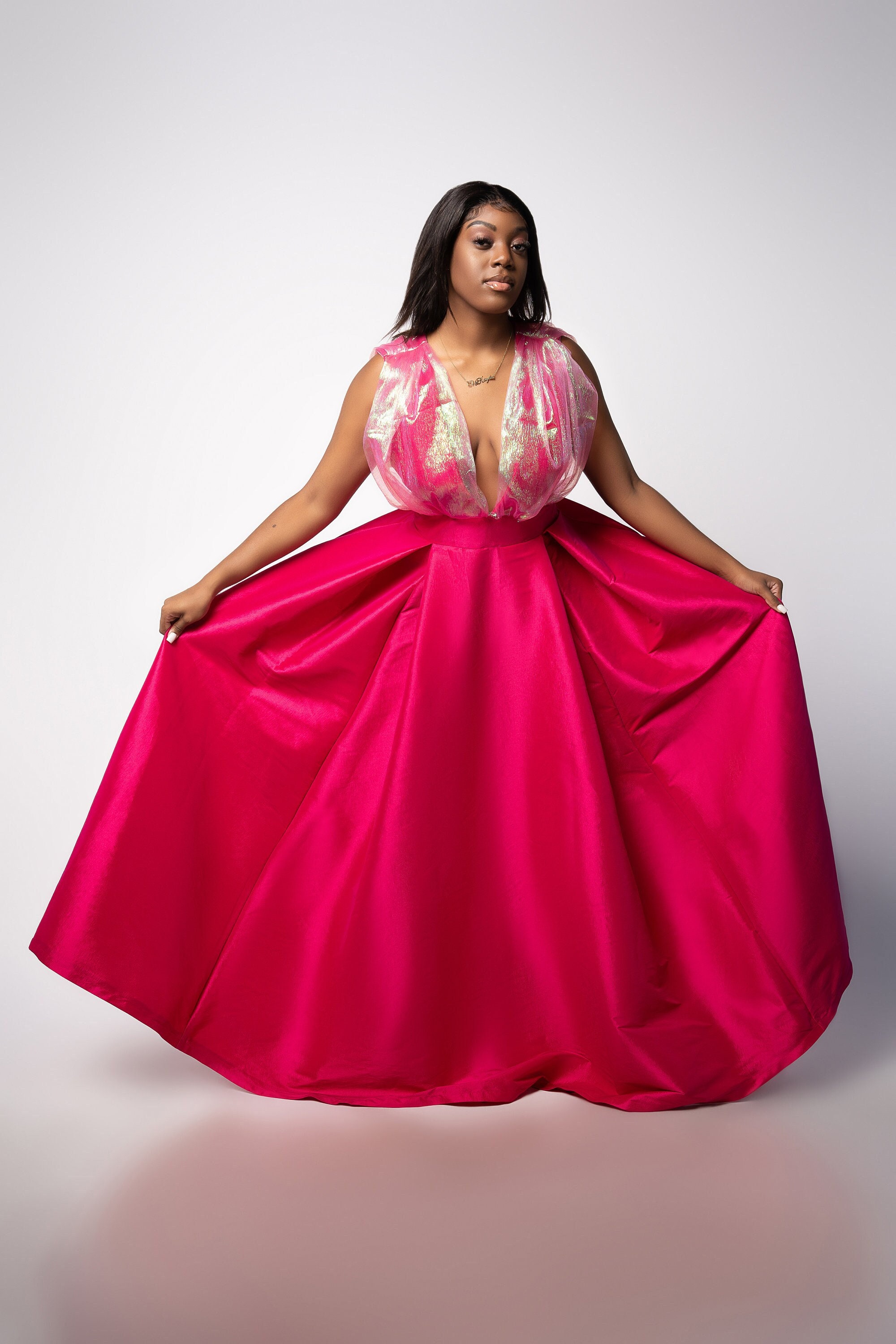 The Hot Pink Gown - Etsy