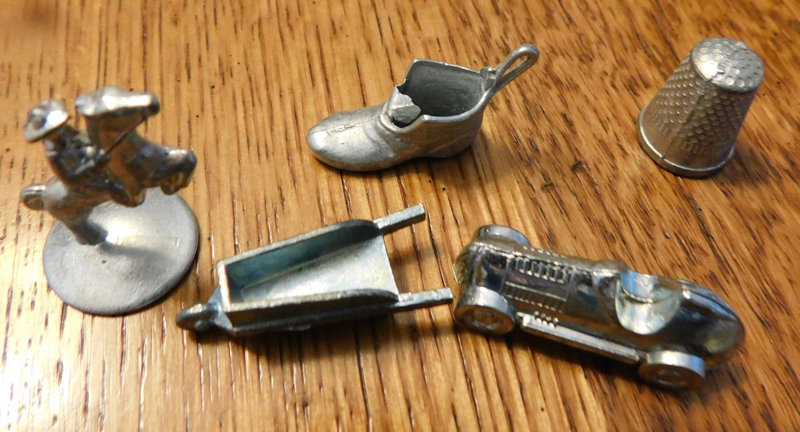 24-455 8 Vintage Metal Monopoly Game Token Replacement Pieces Terrier ...