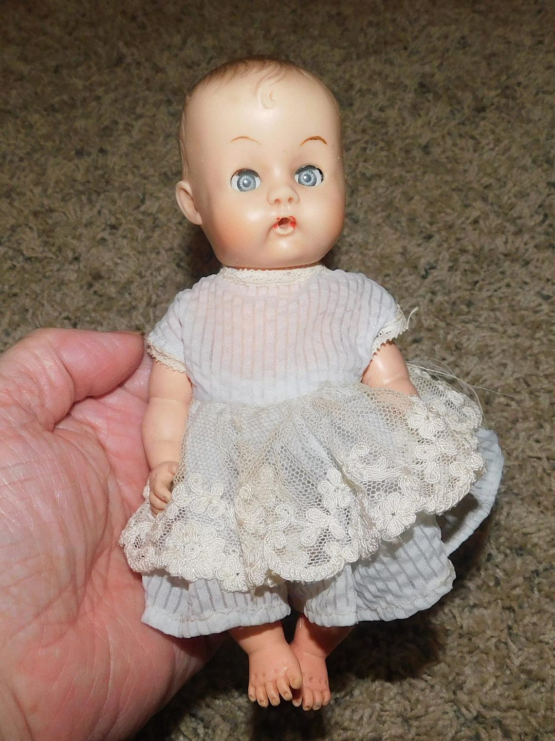24-542 4 Vintage 7 to 8-1/2 Rubber Hard Vinyl Baby Dolls AE Allied ...