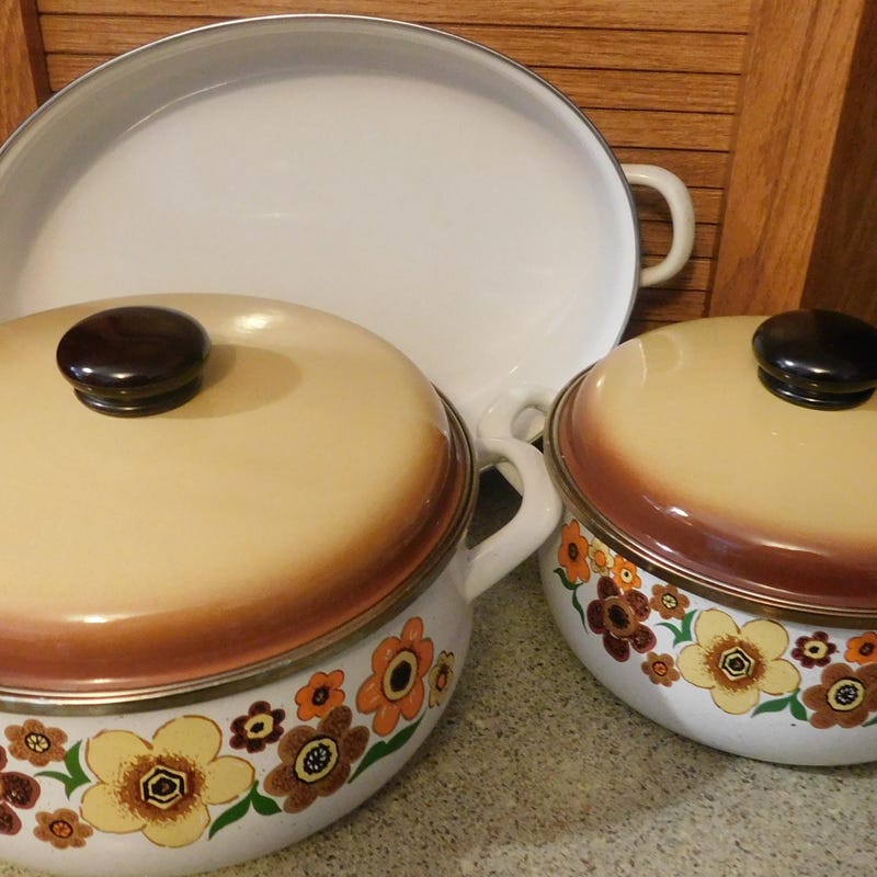 Vintage Enamel Pan - Etsy