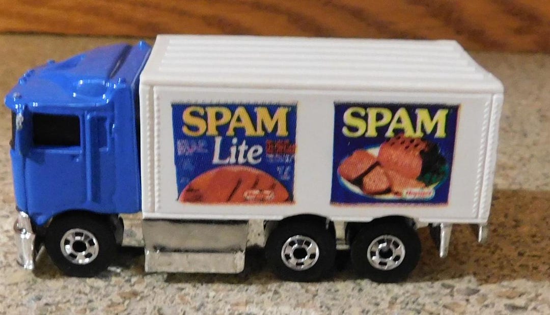 24-1043 Vintage 1991 Hot Wheels Diecast Spam Delivery Truck Miniature ...