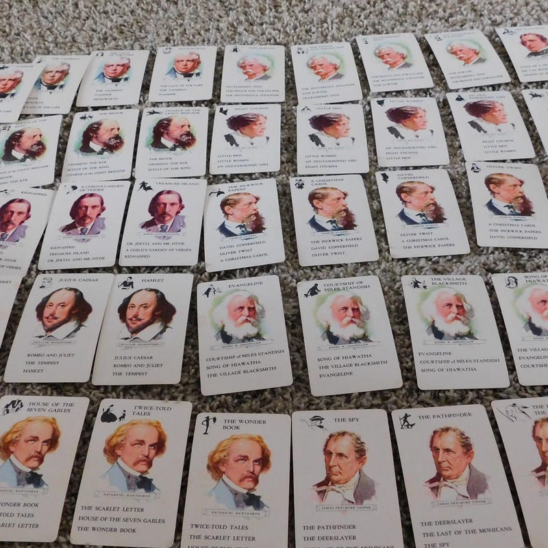 Authors Card Game - Etsy