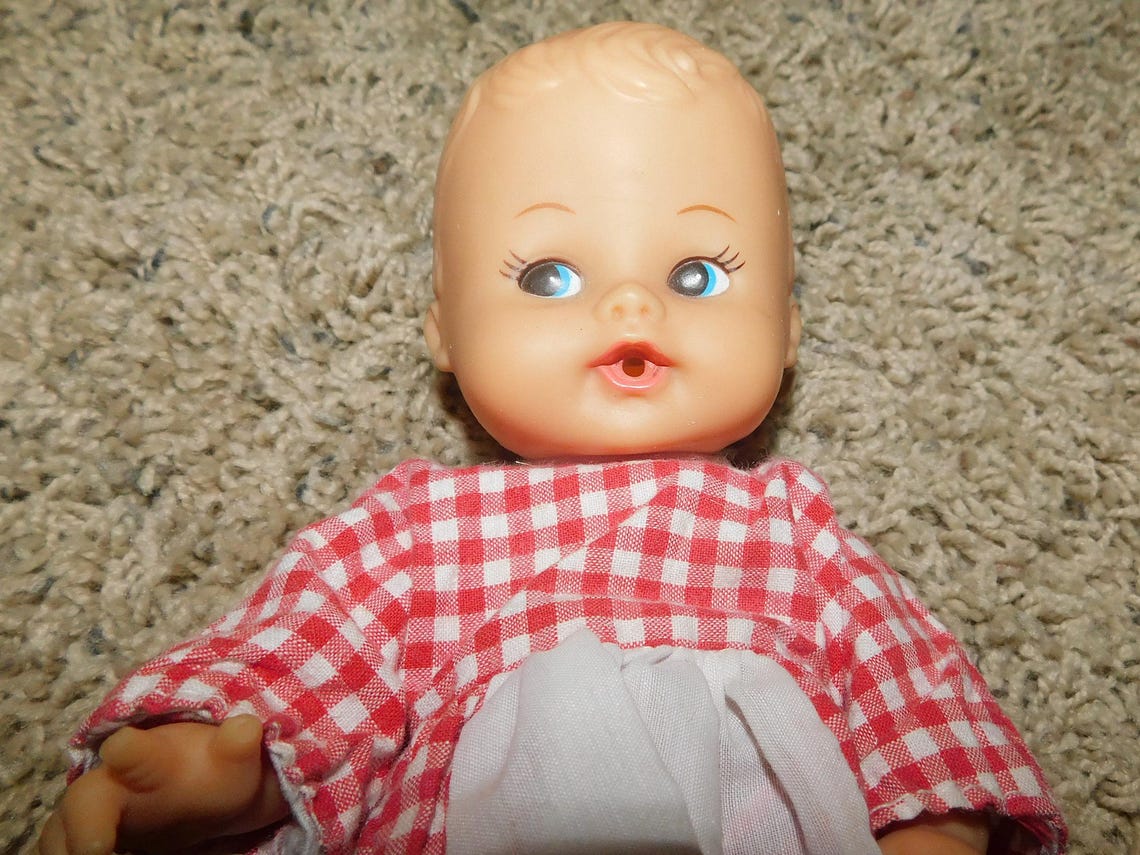 24-542 4 Vintage 7 to 8-1/2 Rubber Hard Vinyl Baby Dolls AE Allied ...