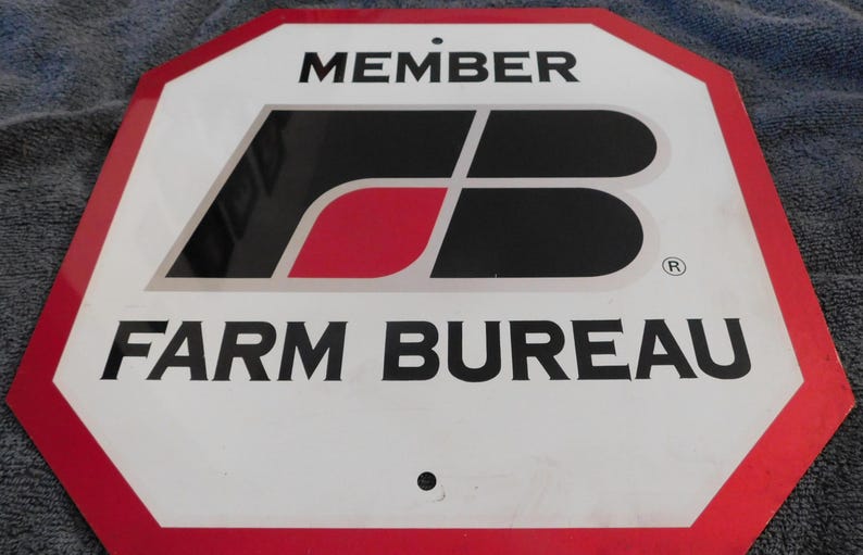 25-348 Retro 8 Side 15" X 15" Member Farm Bureau Reverse to Stop ...