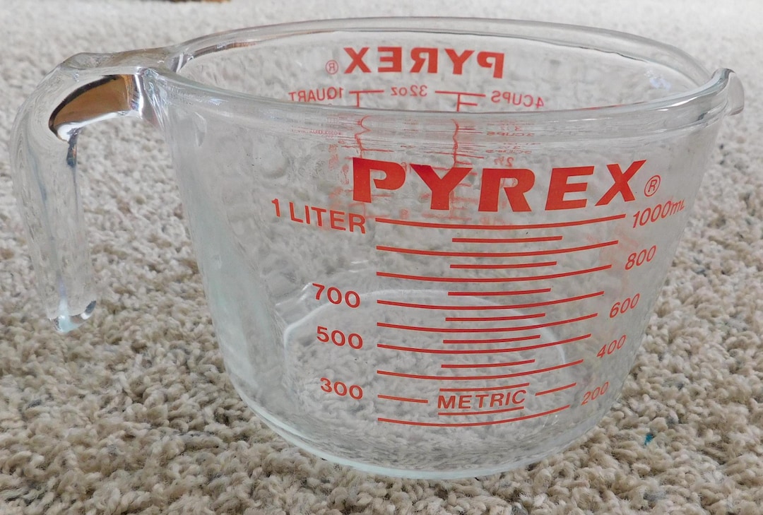 25-170 Vintage Clear With Red Markings PYREX 4 Cup 532 Measure ...