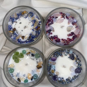 Self Love Intention Soy Wax Candles | Apricot & Vetiver | Crystals ...