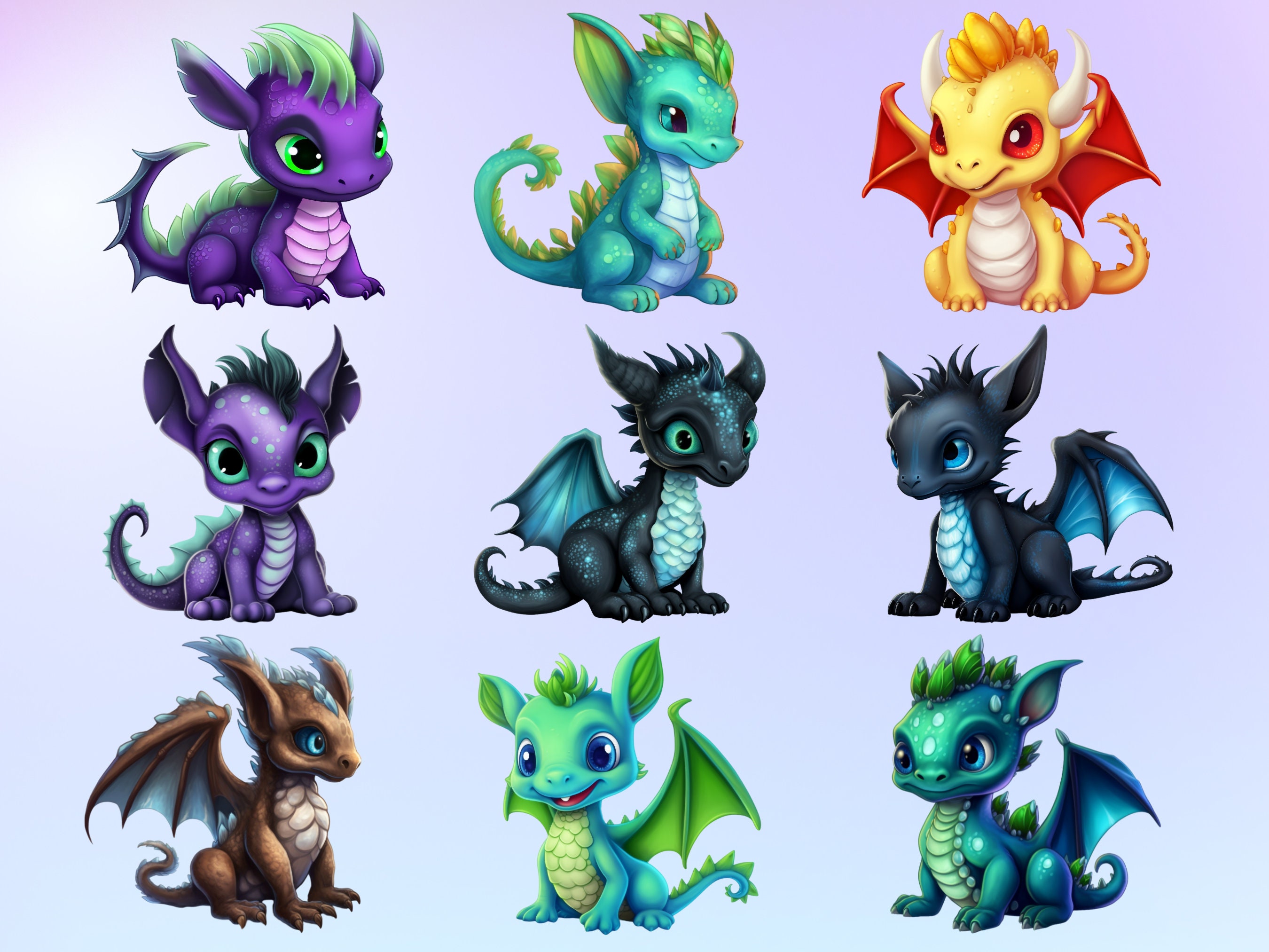 Cute Baby Dragons, Clip Art, Dragon Clip Art, Fantasy Baby Dragons ...