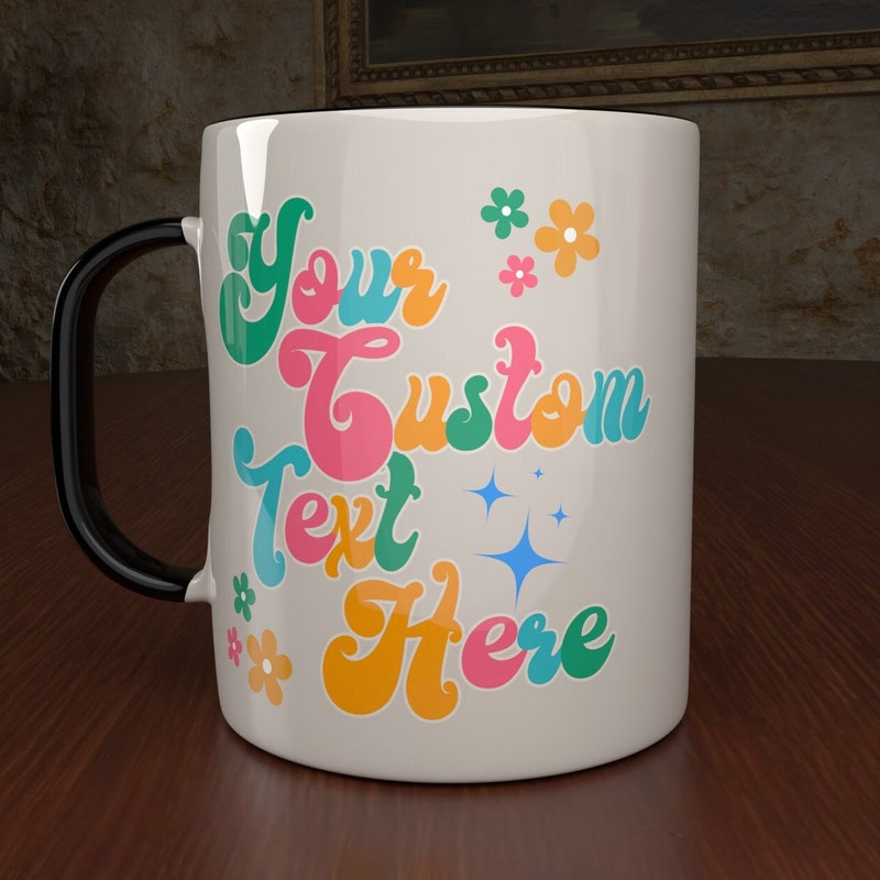 Big Custom Text Coffee Mug - Etsy
