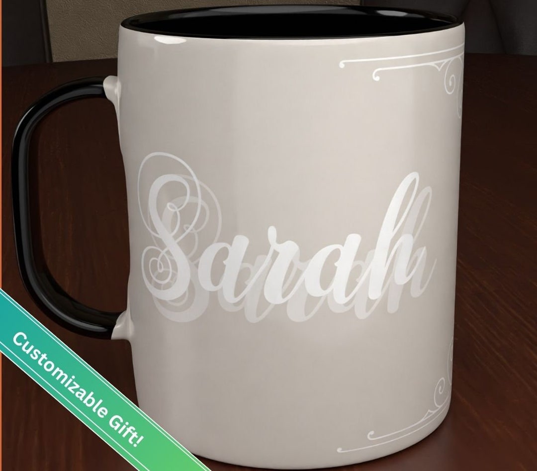 Custom Name Coffee Mug Gift, Personalized Word Tea Cup, Gift for ...