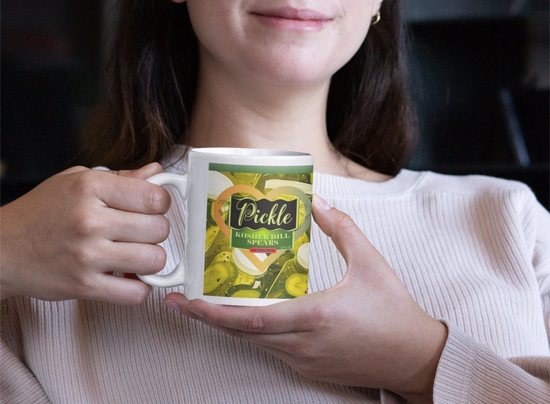 Custom Pickle Coffee Mug, Cute Pickles Personalize Cup Gift, Ceramic ...