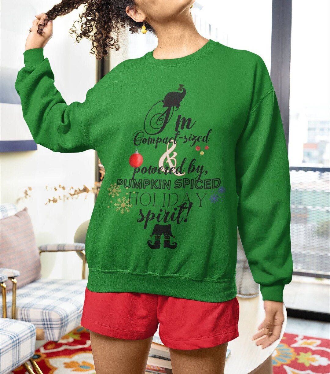 Christmas Elf Sweatshirt, Holiday Sweater, Christmas Crewneck ...
