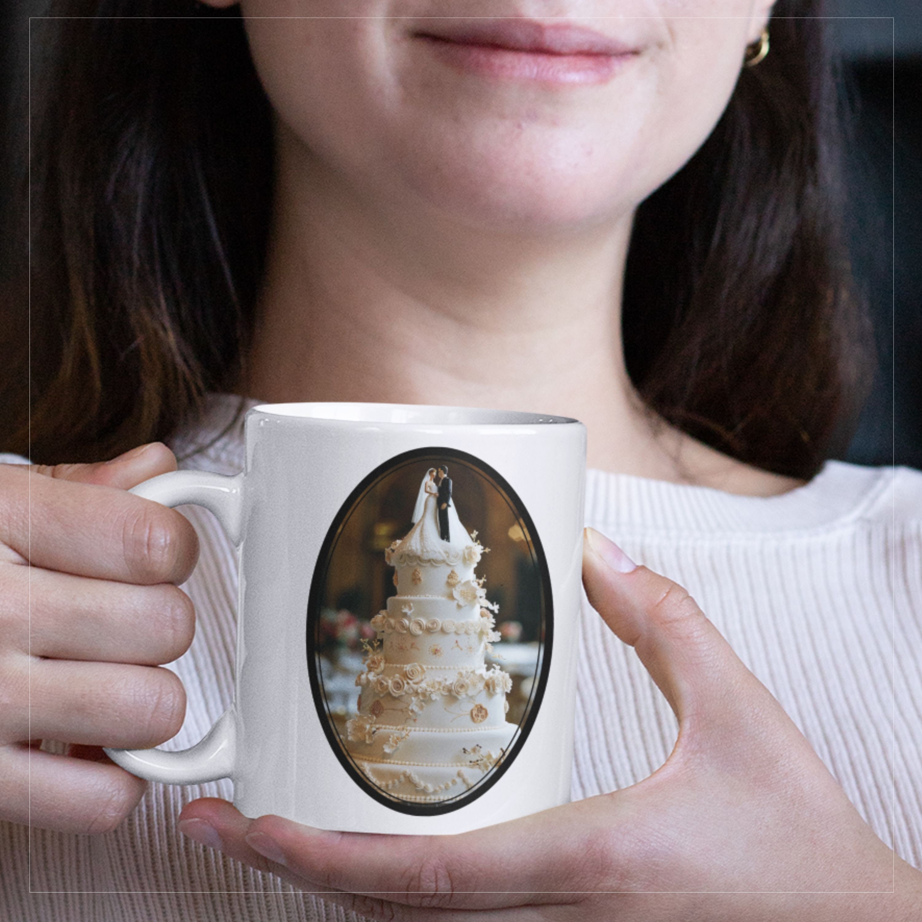Custom Photo Mug Oval Design, Personalized Picture Gift, Memory ...