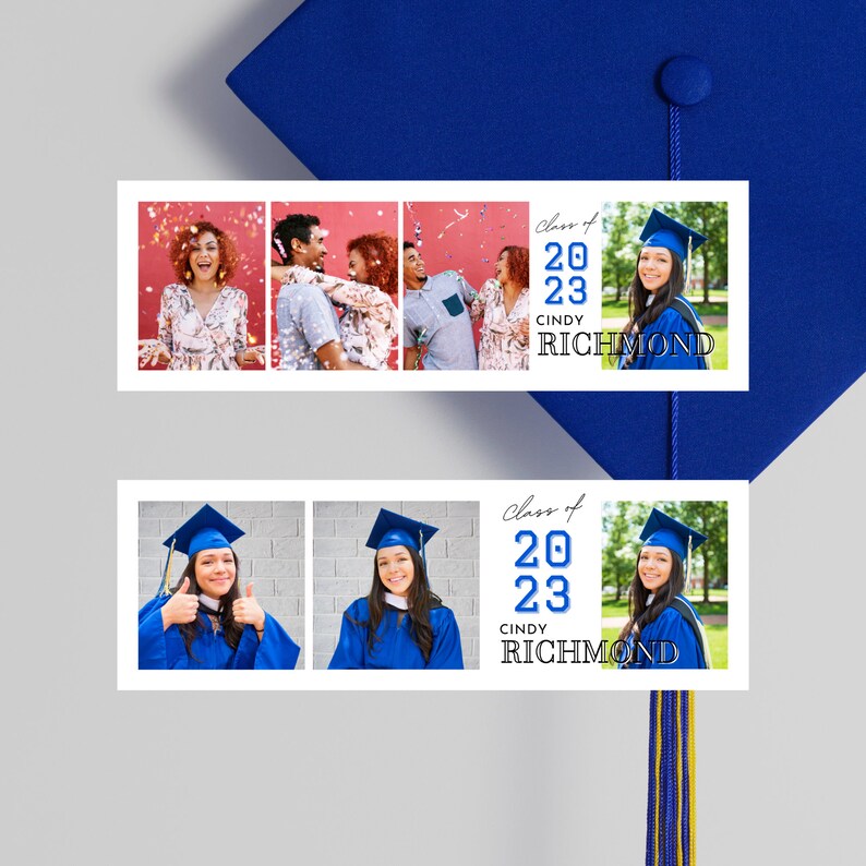 Personalized Graduation Photo Booth Template (6x2) PNG, JPG, 3 or 2 ...