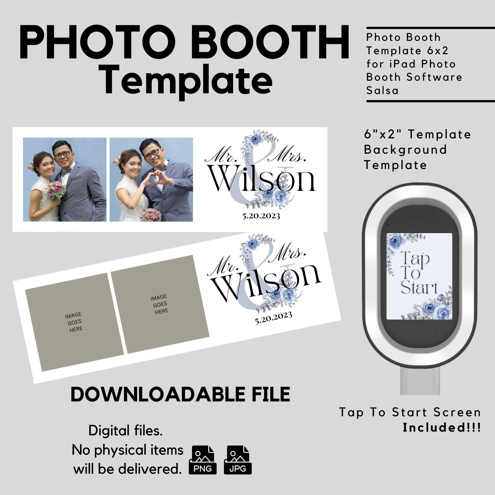 Elegant Wedding Photo Booth Template, Wedding Photo Booth Strip ...