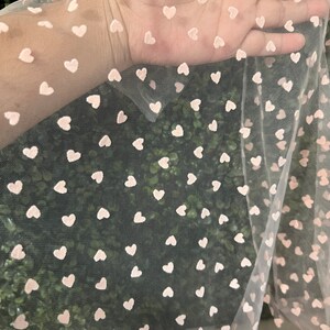 Heart Mesh Fabric, Red Hearts Mesh, Valentine's Day Mesh Fabric - Etsy