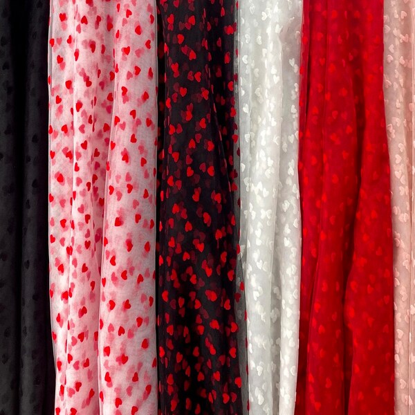 Hearts Fabric - Etsy