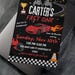 Fast One Birthday Theme, Race Car Party, Boy 1st Birthday Invitation ...