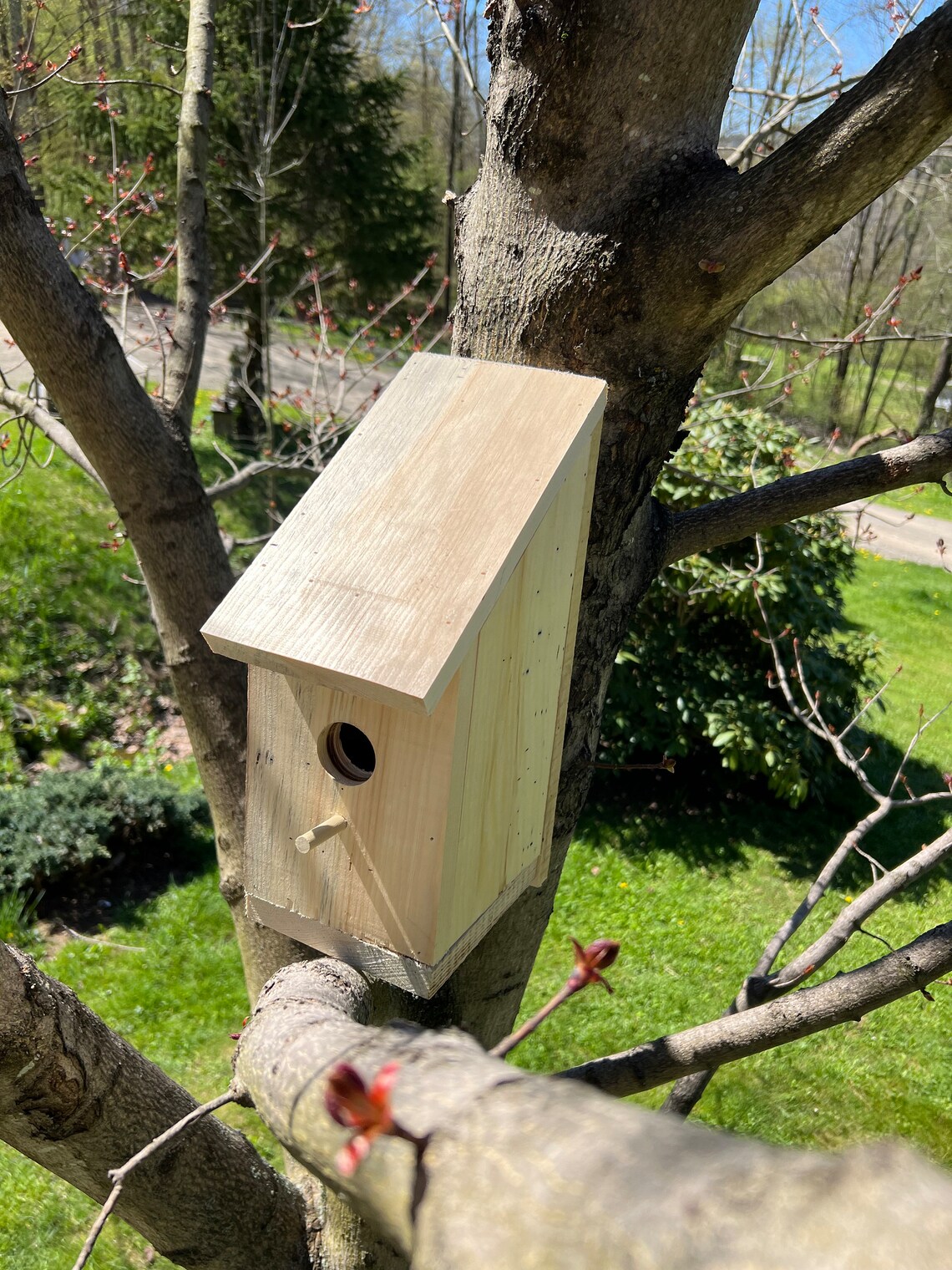 Handmade Slanted Bird House - Etsy
