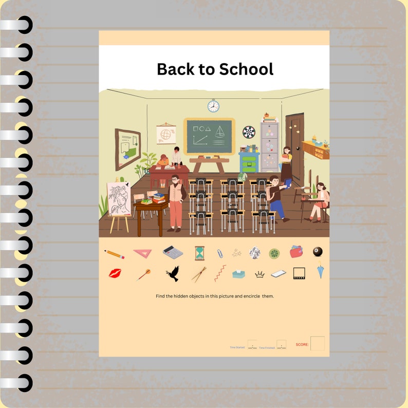 Hidden Object/picture Game, Mind Puzzle Game, Kids School Activity Idea ...