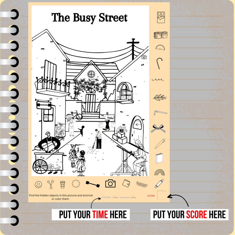 Hidden Object/picture Game, Mind Puzzle Game, Kids School Activity Idea ...