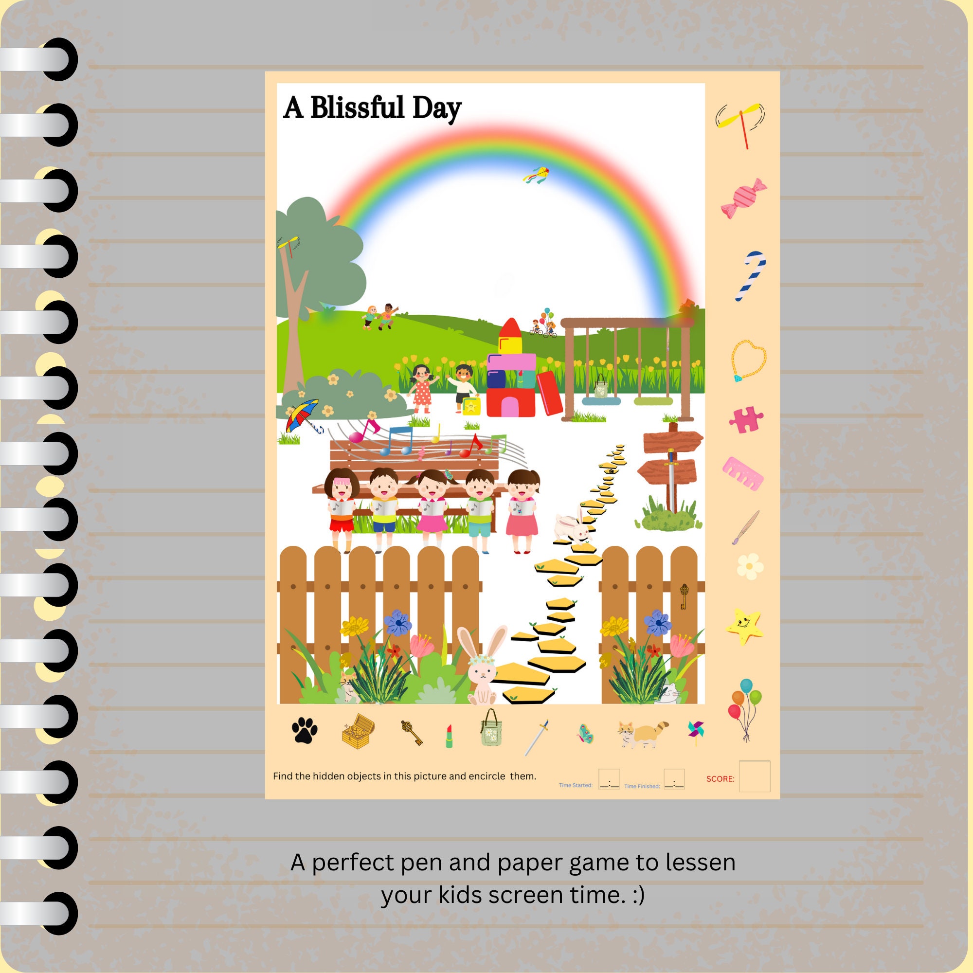 Hidden Object/picture Game, Mind Puzzle Game, Kids School Activity Idea ...