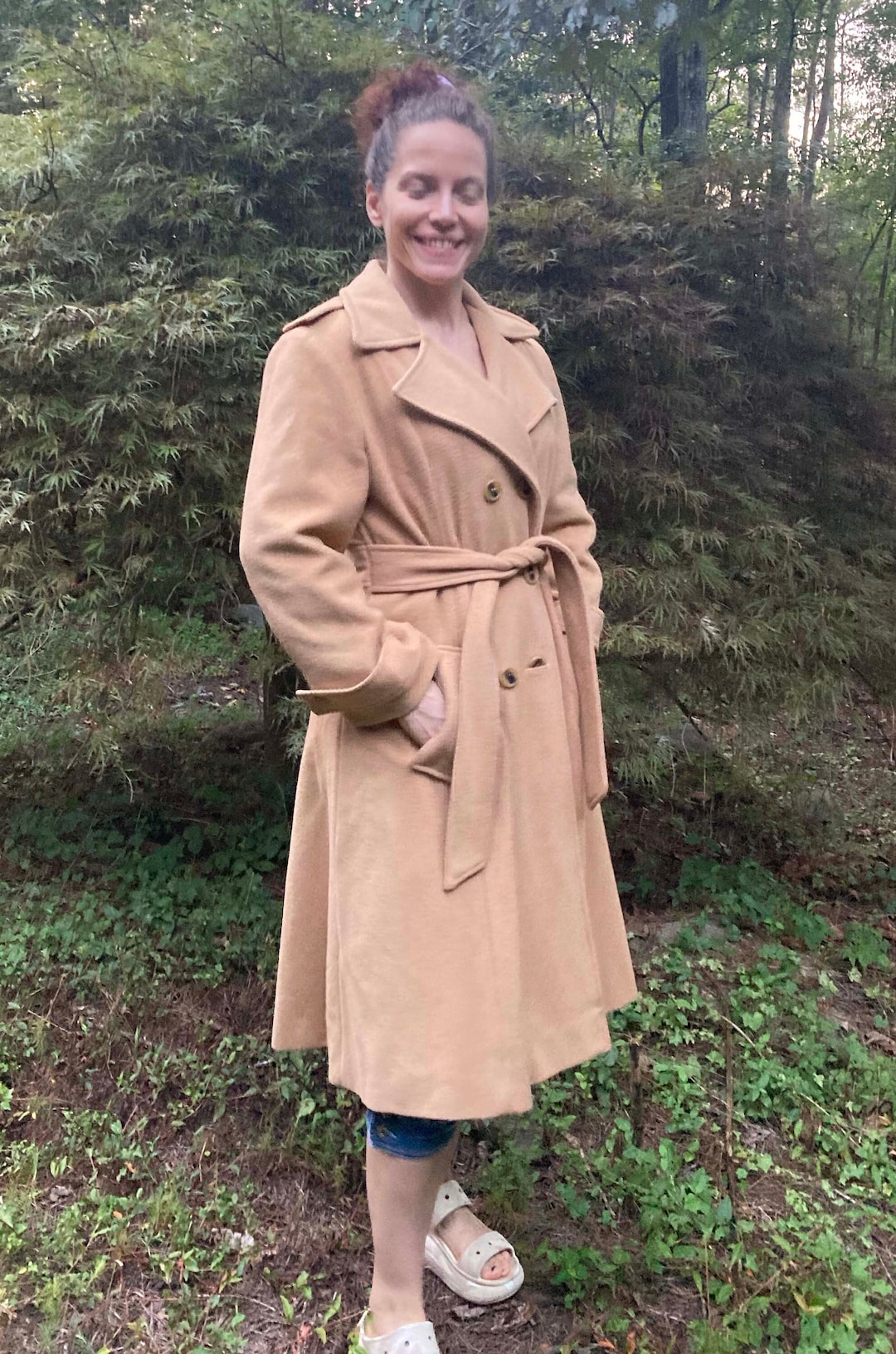 Vintage Camel Coat. 1980s Double Breasted Tan Coat . Long - Etsy
