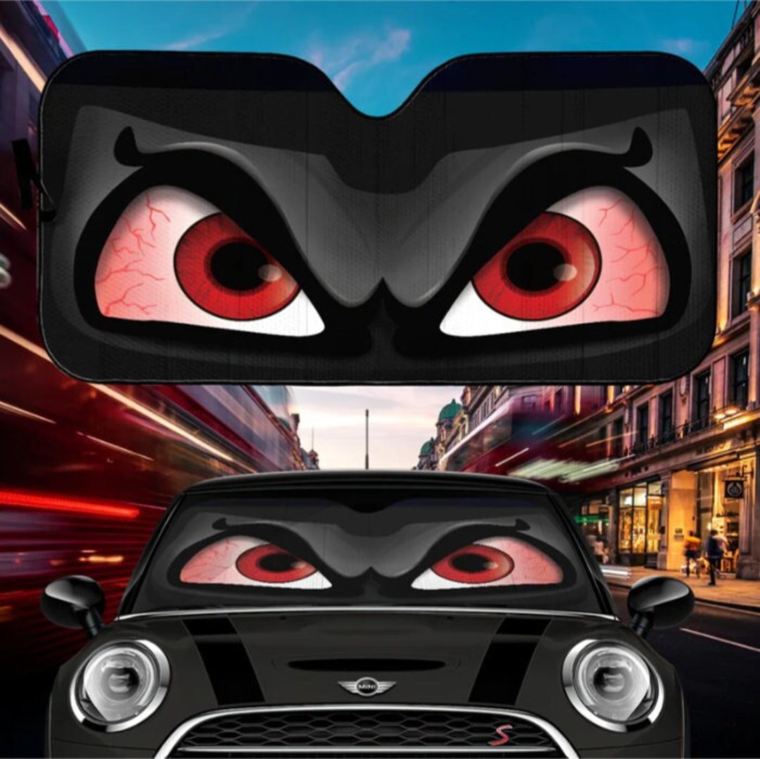 Angry Funny Car Auto Sun Shade Funny Car Sun Shade Angry Sun - Etsy