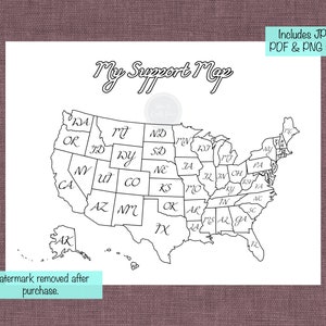 United States Printable Sales & Orders Tracking Map for Artists ...
