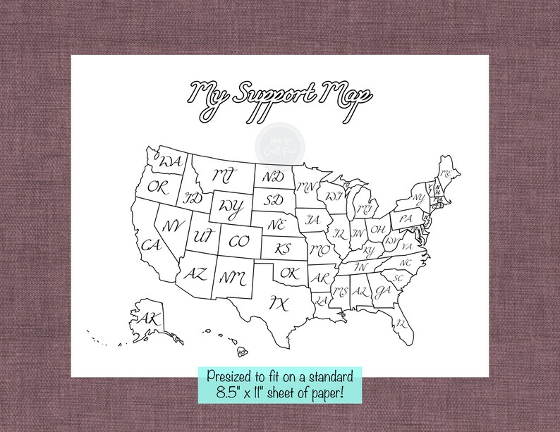 United States Printable Sales & Orders Tracking Map for Artists ...