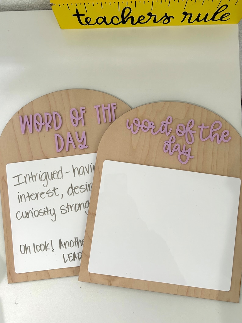 Word of the Day Dry Erase Board - Etsy